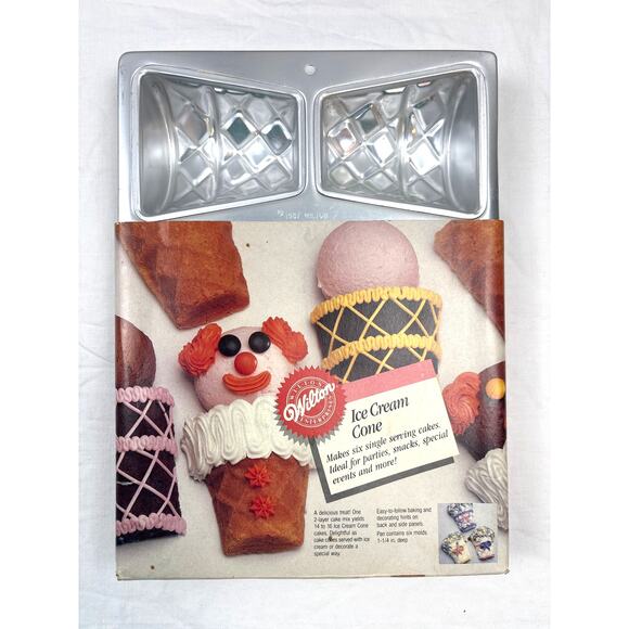 Wilton | Kitchen | Vintage 98s Wilton Ice Cream Cone Cake Pan 6 ...